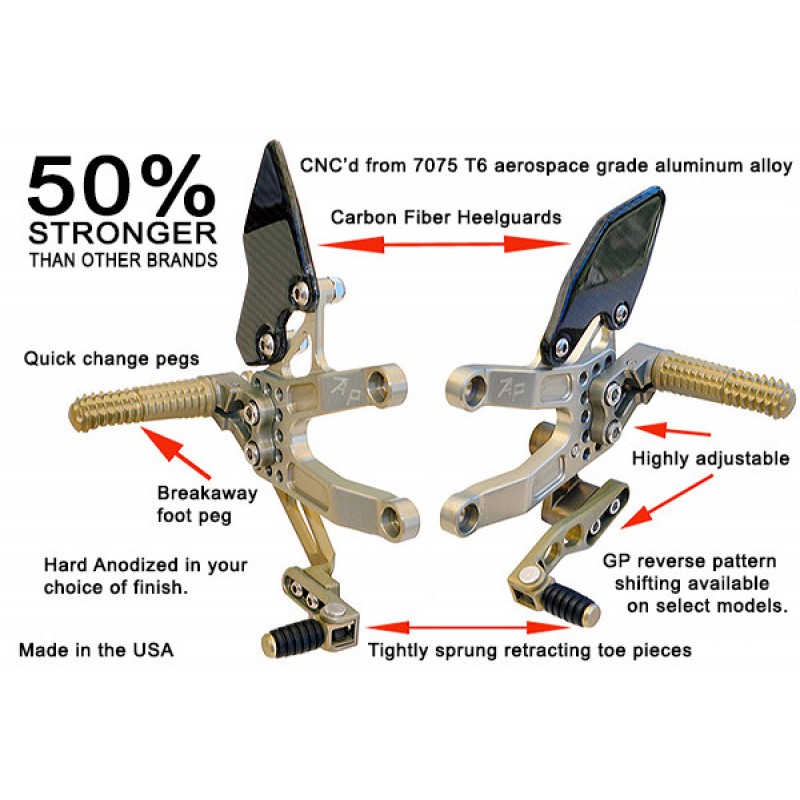 Attack Performance Rearsets for Aprilia RSV4 (2017+) and Tuono V4 (2017+)