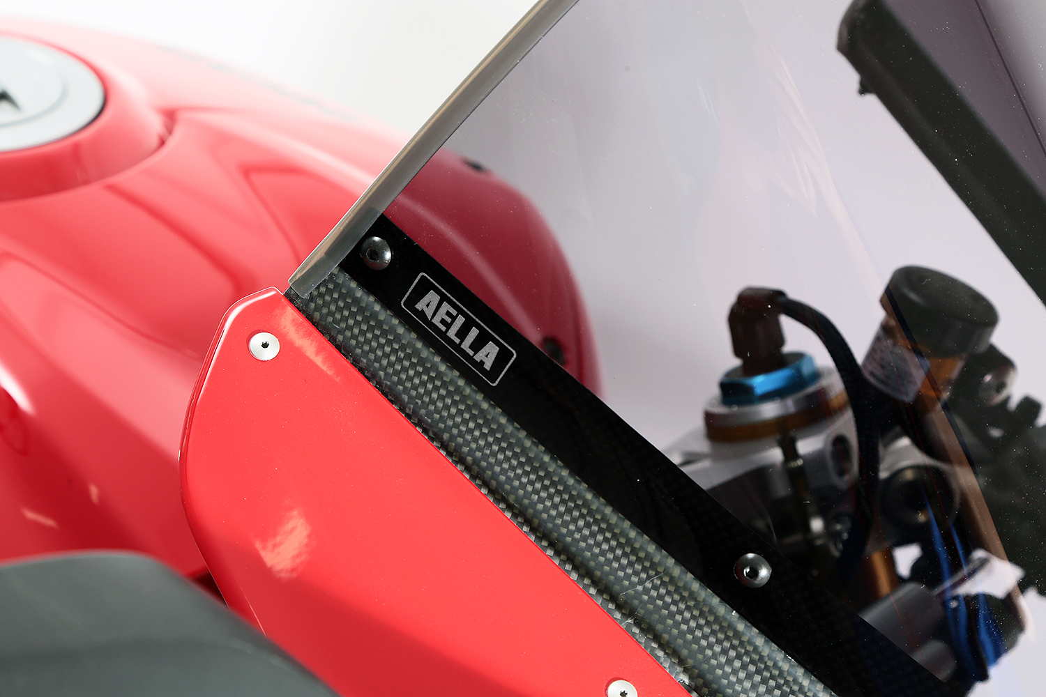 AELLA Carbon Fiber Trim Racing Windscreen For the Ducati Panigale V4 R (19-24) and V4 / S / SP ...