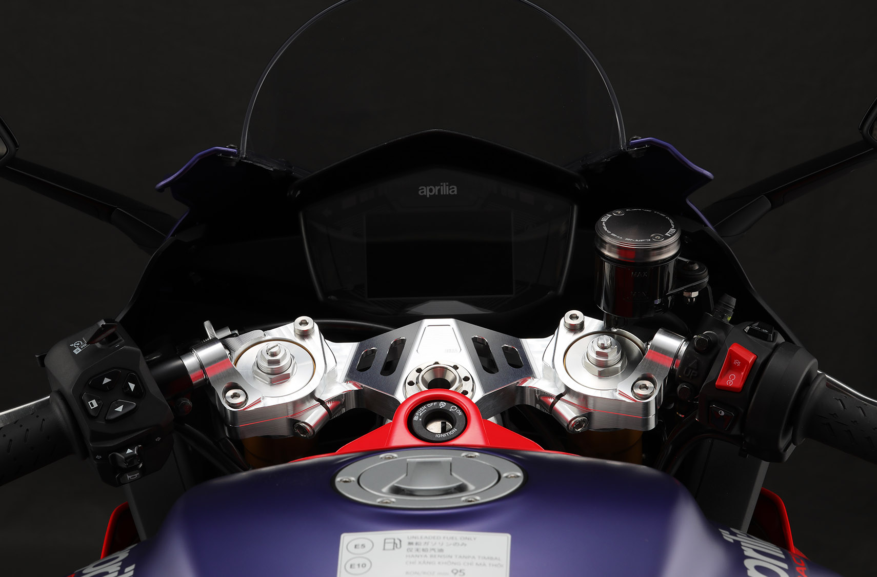 AELLA Upper Triple Clamp and Adjustable Handlebars for the Aprilia RS 660