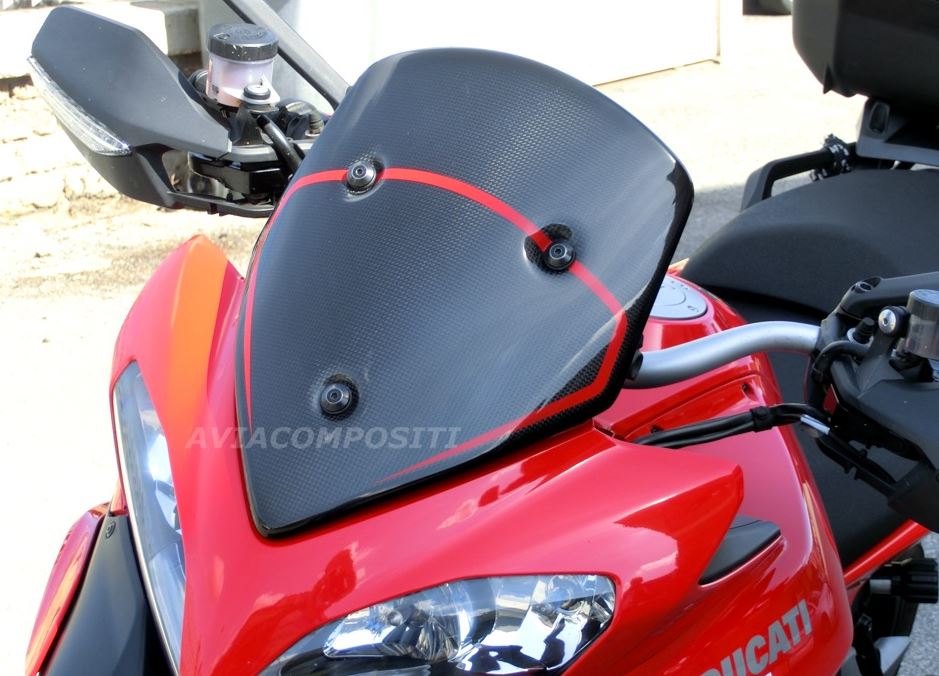 AviaCompositi Carbon Fiber Windscreen Type 1 for Ducati Multistrada ...