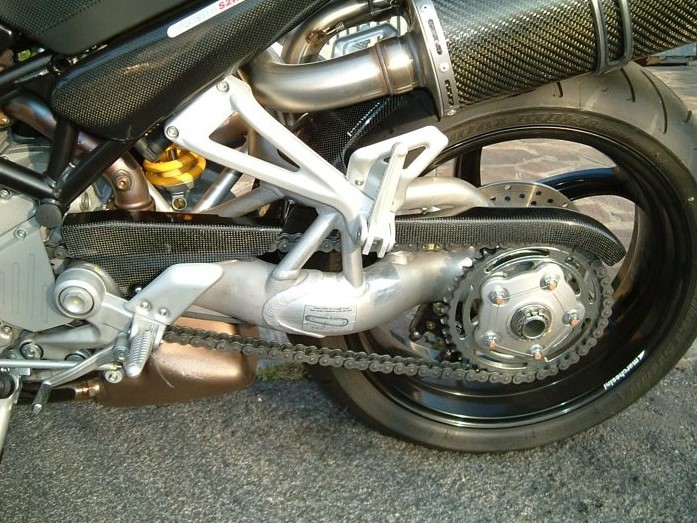 AviaCompositi Carbon Fiber Rear Chain Guard / Sprocket Cover set for ...