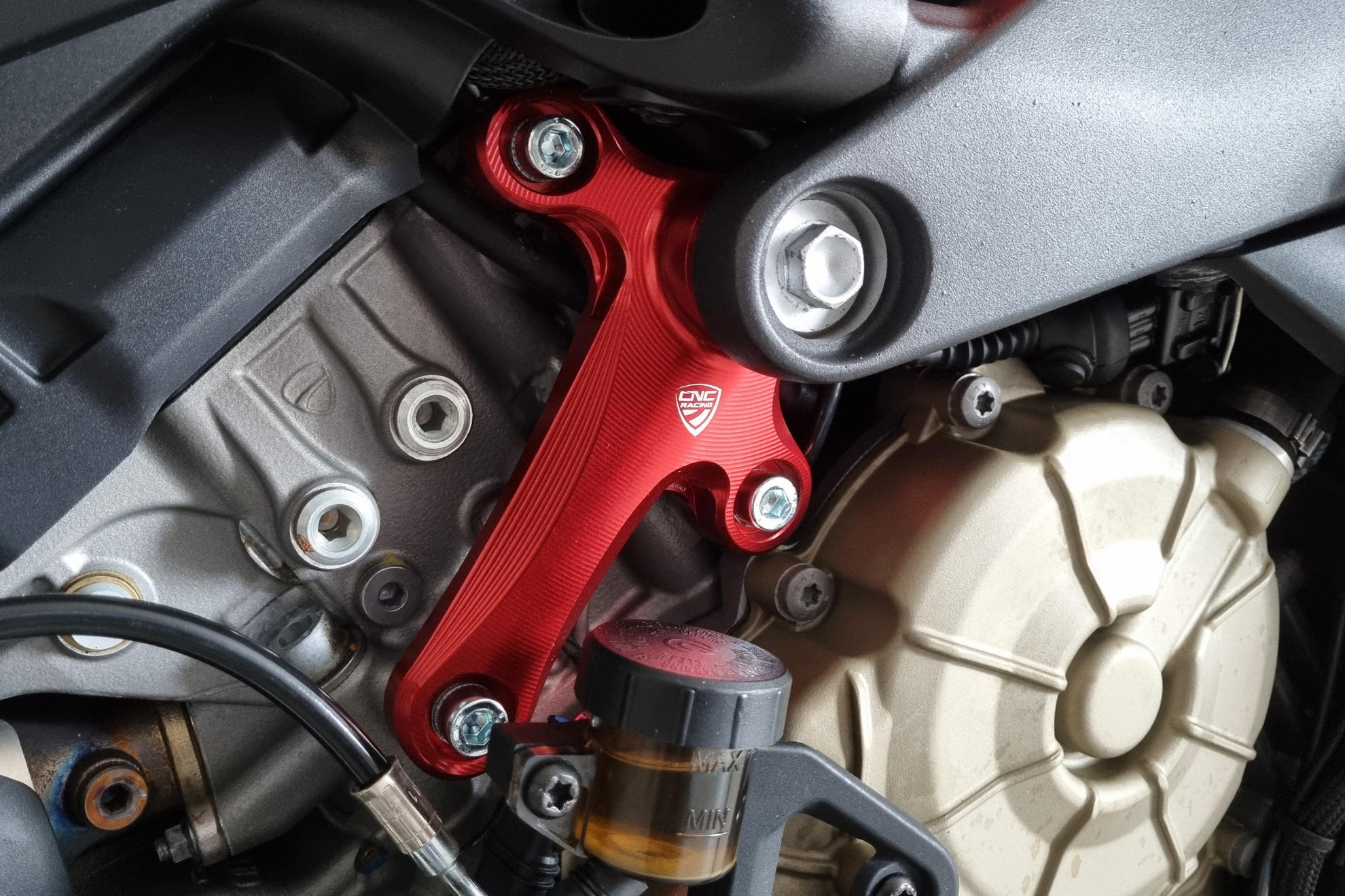 CNC Racing Billet Aluminum RH Engine support Bracket for Ducati ...