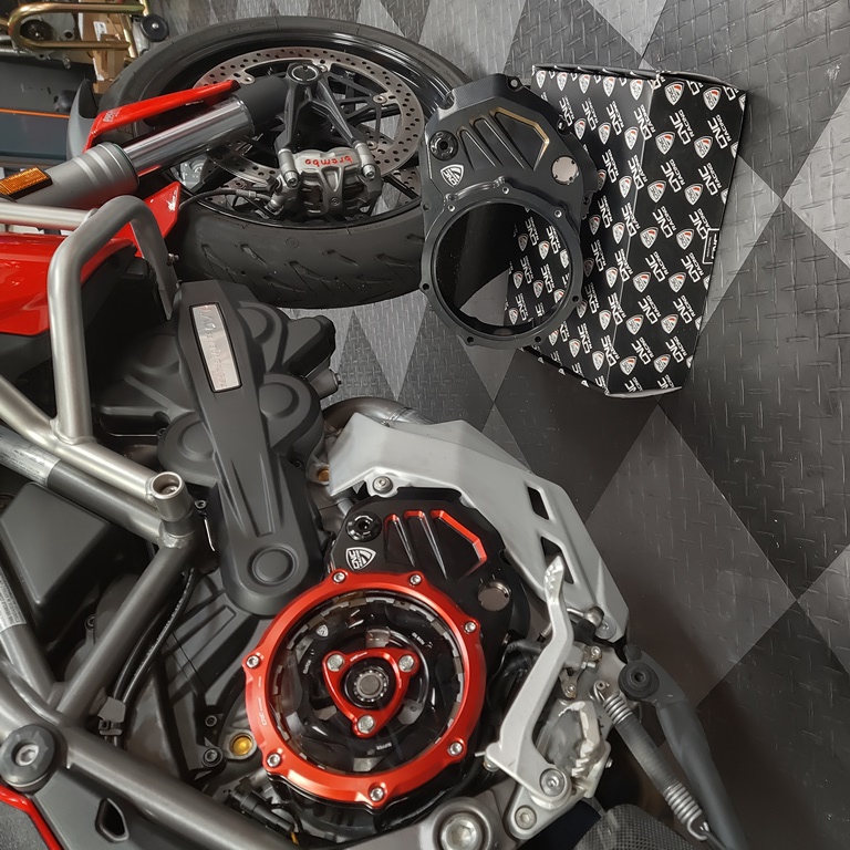 CNC Racing Bi-Color Clear Wet Clutch Cover BASE for the Ducati ...