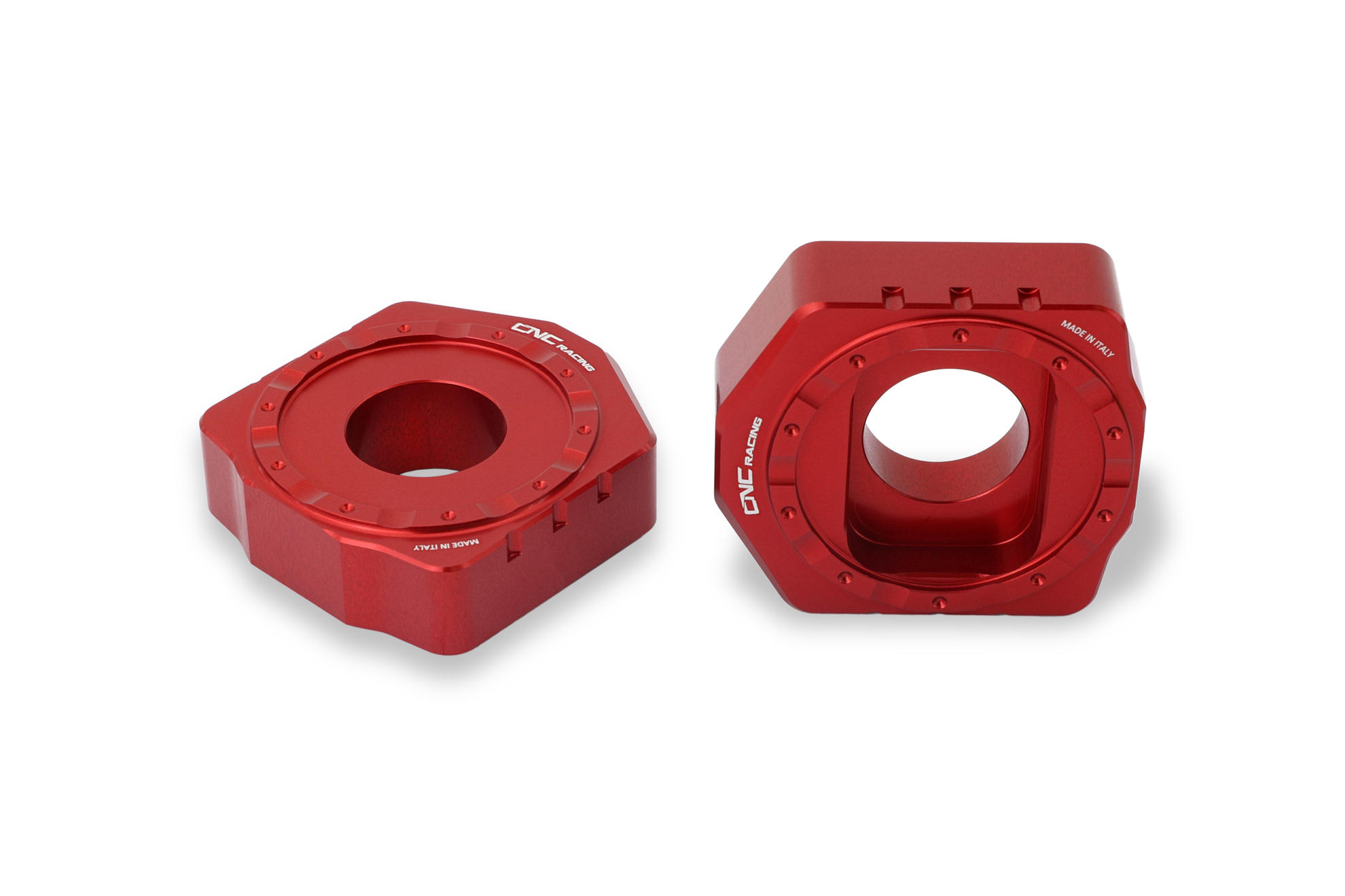 CNC Racing Billet Chain Adjuster Blocks for the Aprilia RS 660 / Tuono 660