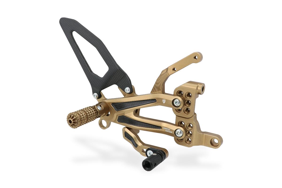 CNC Racing BRONZE and CARBON LIMITED EDITION RPS Adjustable Rearset for ...