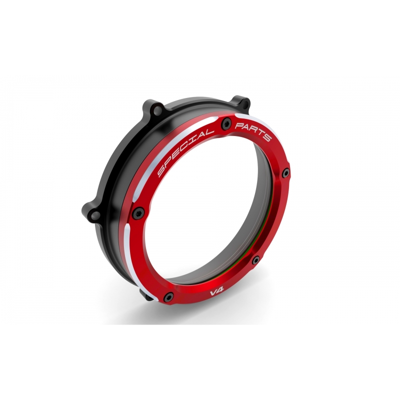 DBK Special Parts (Ducabike) Dual Color Clear Wet Clutch Cover for the ...