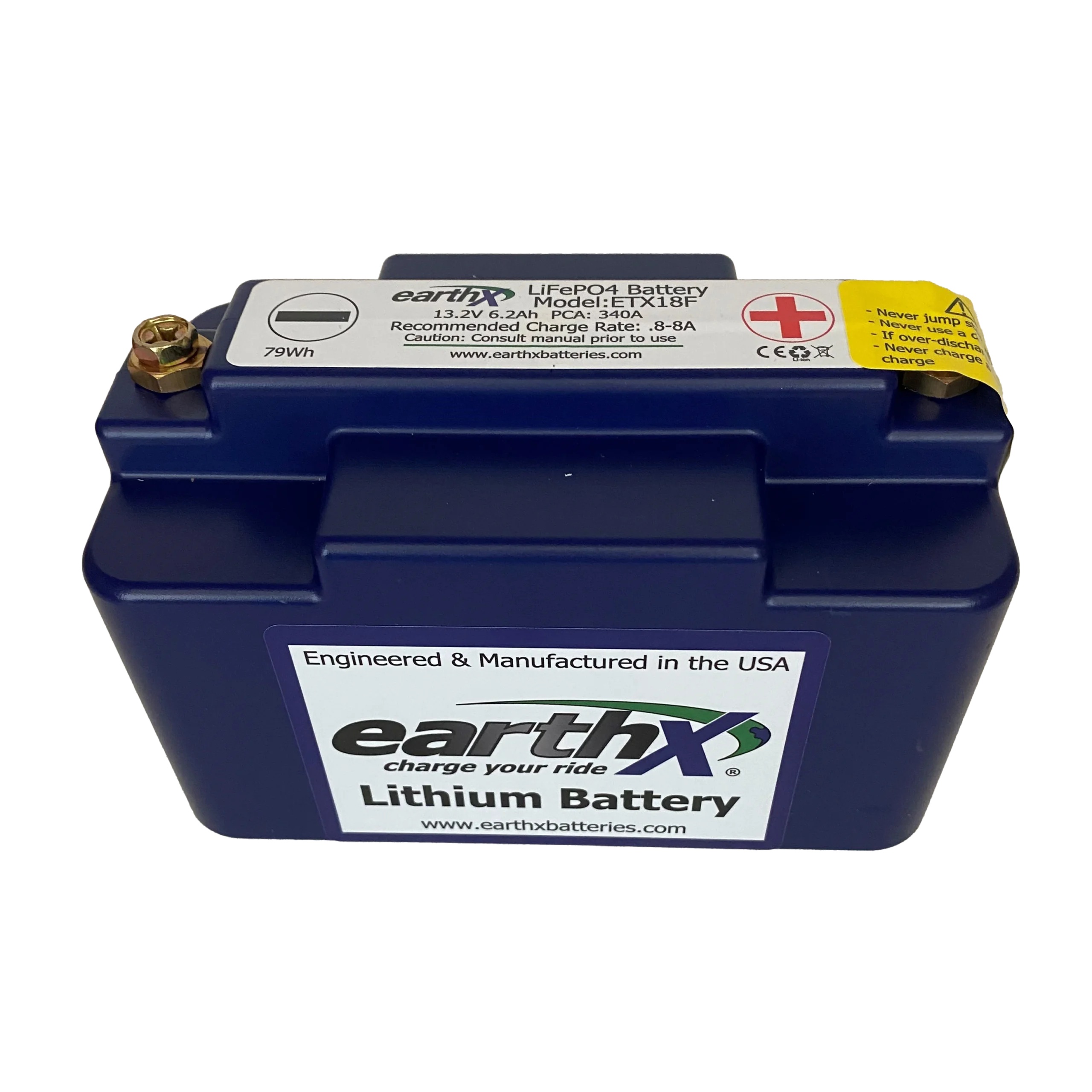 EarthX ETX18F Lithium Motorcycle and Powersports Battery