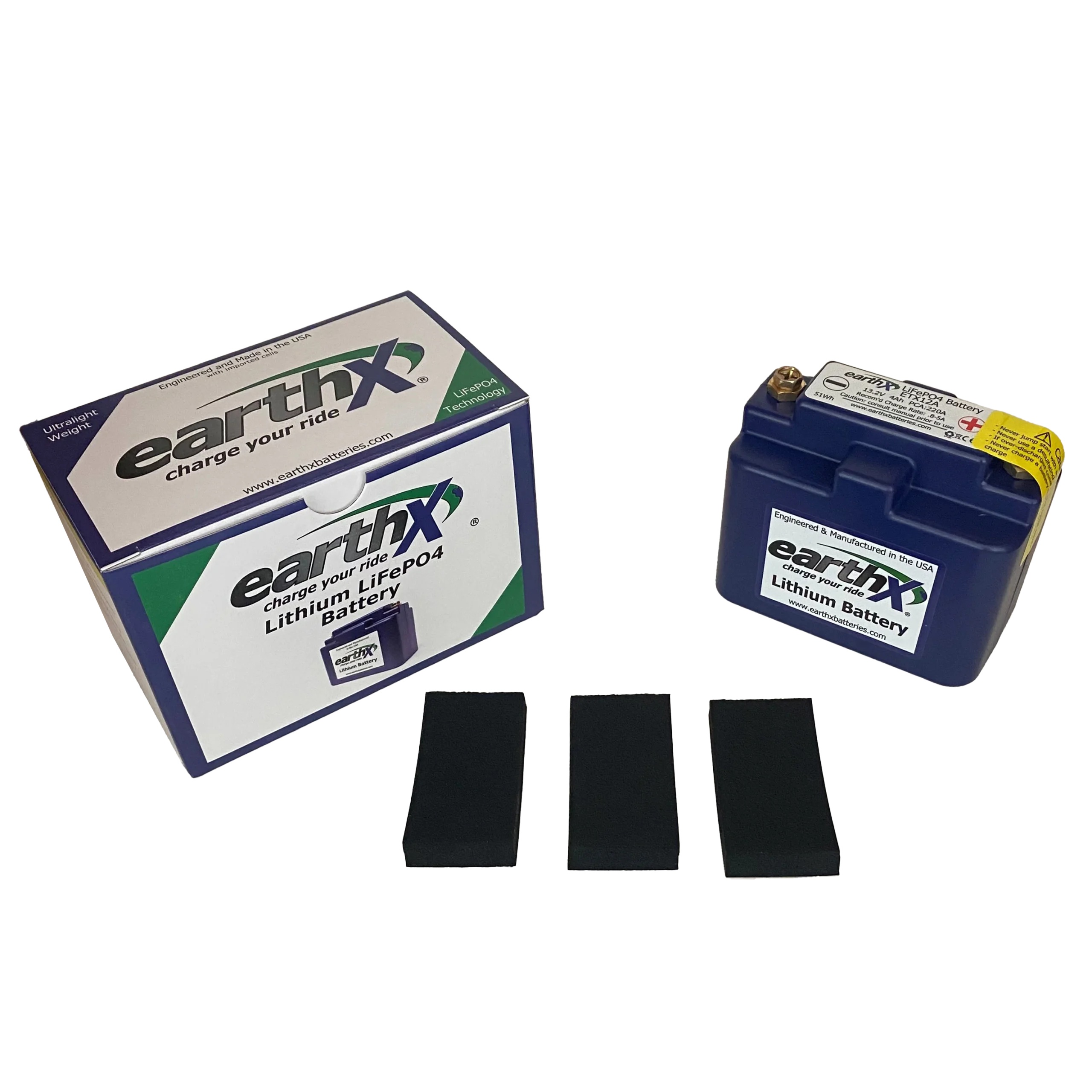 EarthX ETX12A Lithium Motorcycle and Powersports Battery