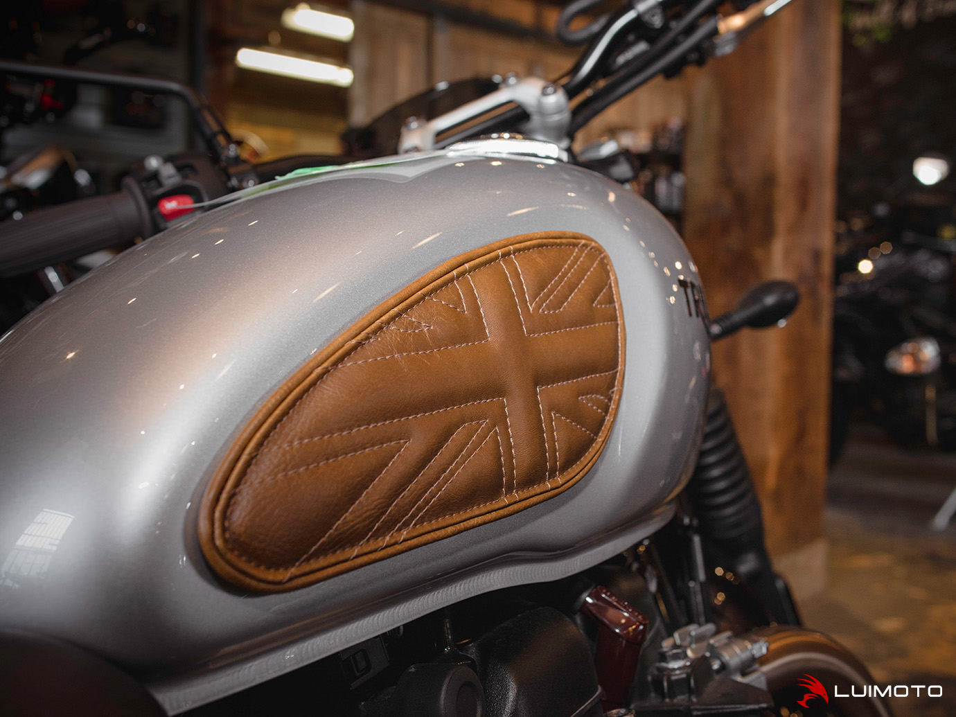 LUIMOTO TANK LEAF UNION JACK Tank Pads for the Triumph Street Cup ...