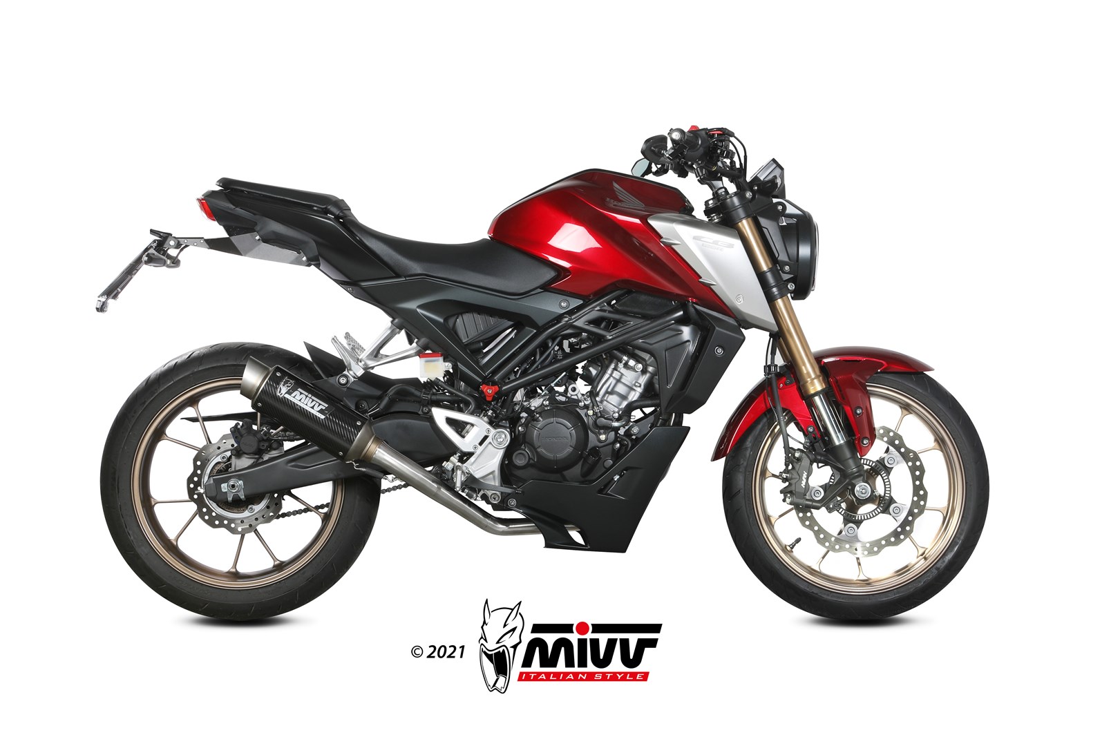 MIVV Full System 1x1, GPpro Carbon, Alto/High up Exhaust For Honda CB ...