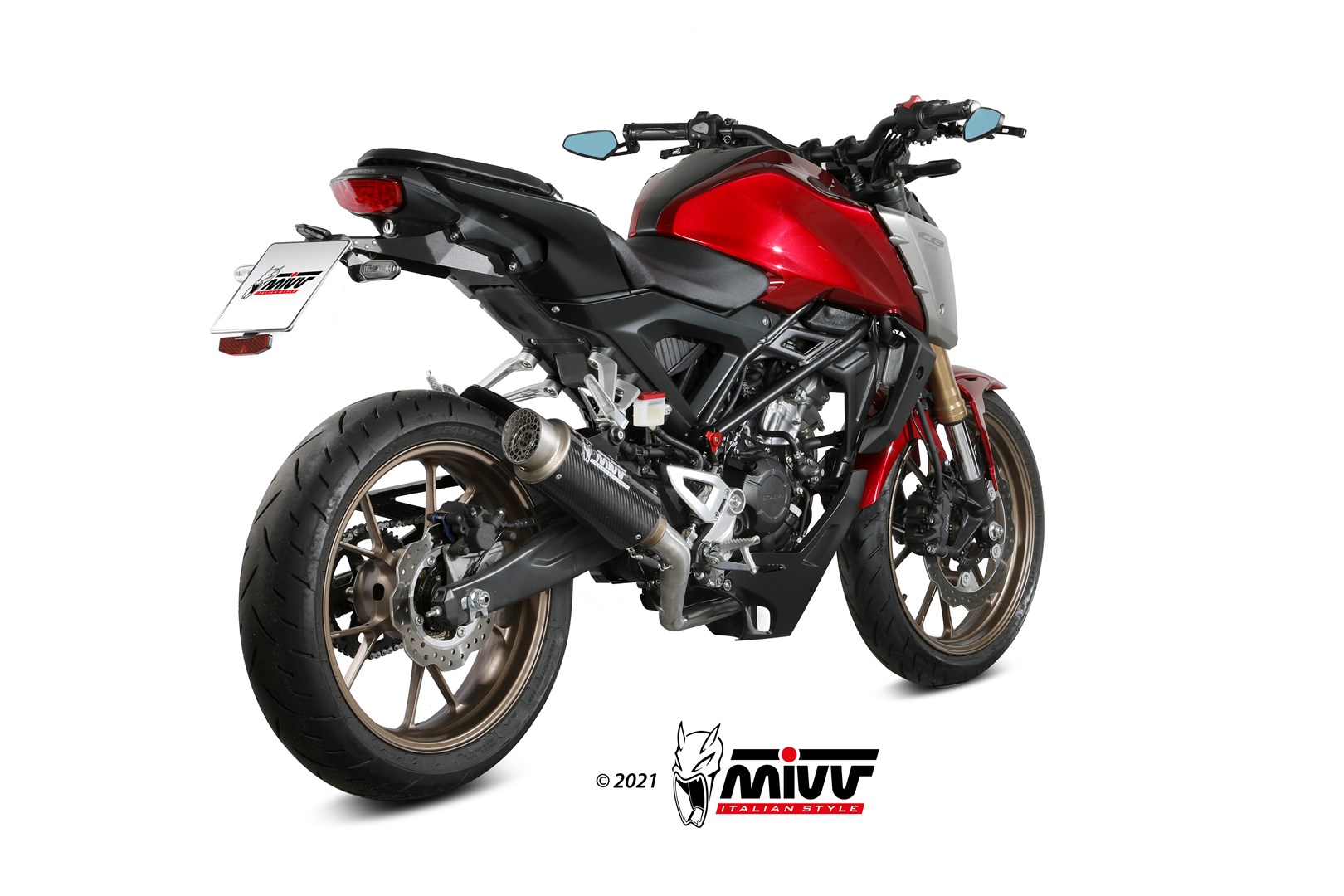 MIVV Full System 1x1, GPpro Carbon, Alto/High up Exhaust For Honda CB ...