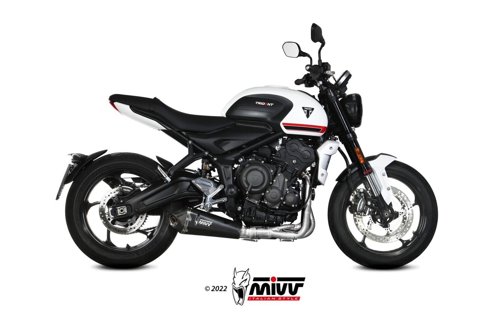 MIVV Full System 3x1, Delta Race Black, Standard Exhaust For Triumph ...