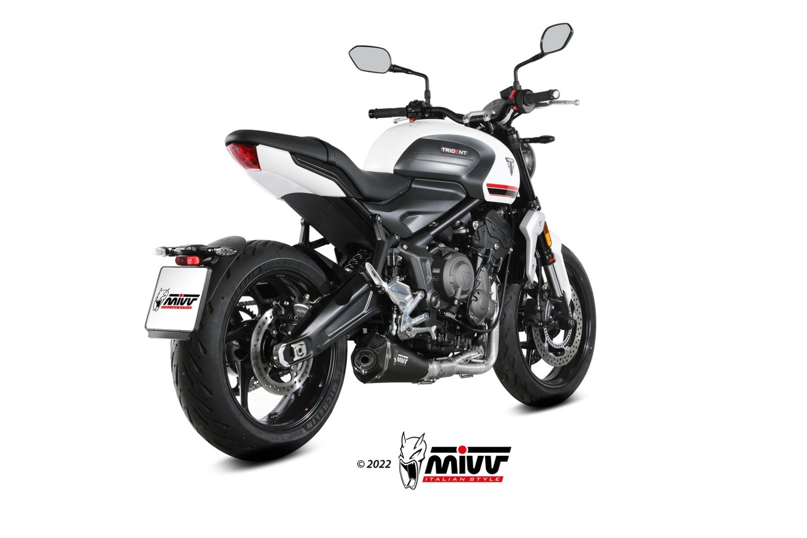MIVV Full System 3x1, Delta Race Black, Standard Exhaust For Triumph ...