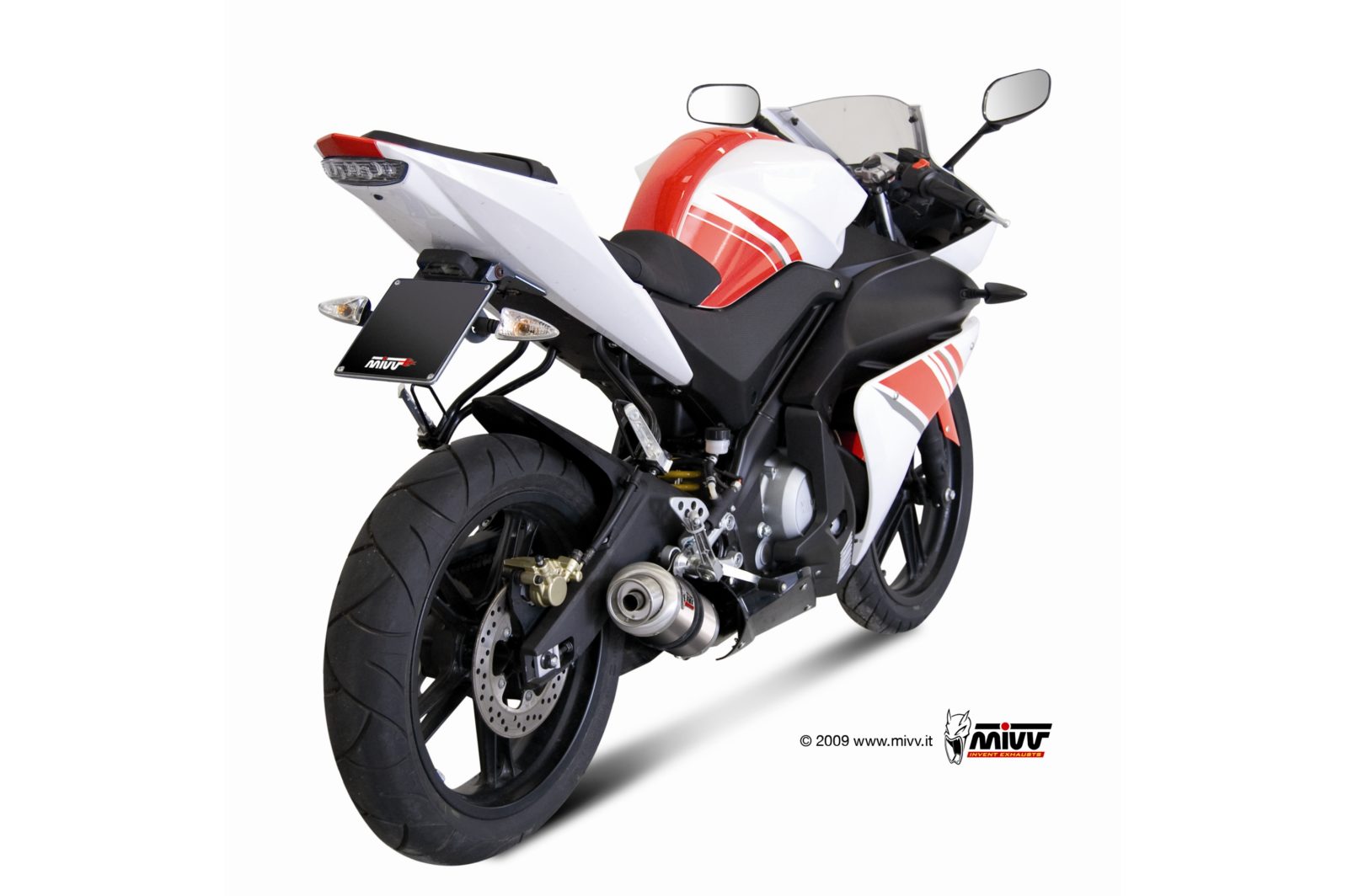 MIVV Full System 1x1, GP Titanium, Standard Exhaust For Yamaha YZF R125 ...