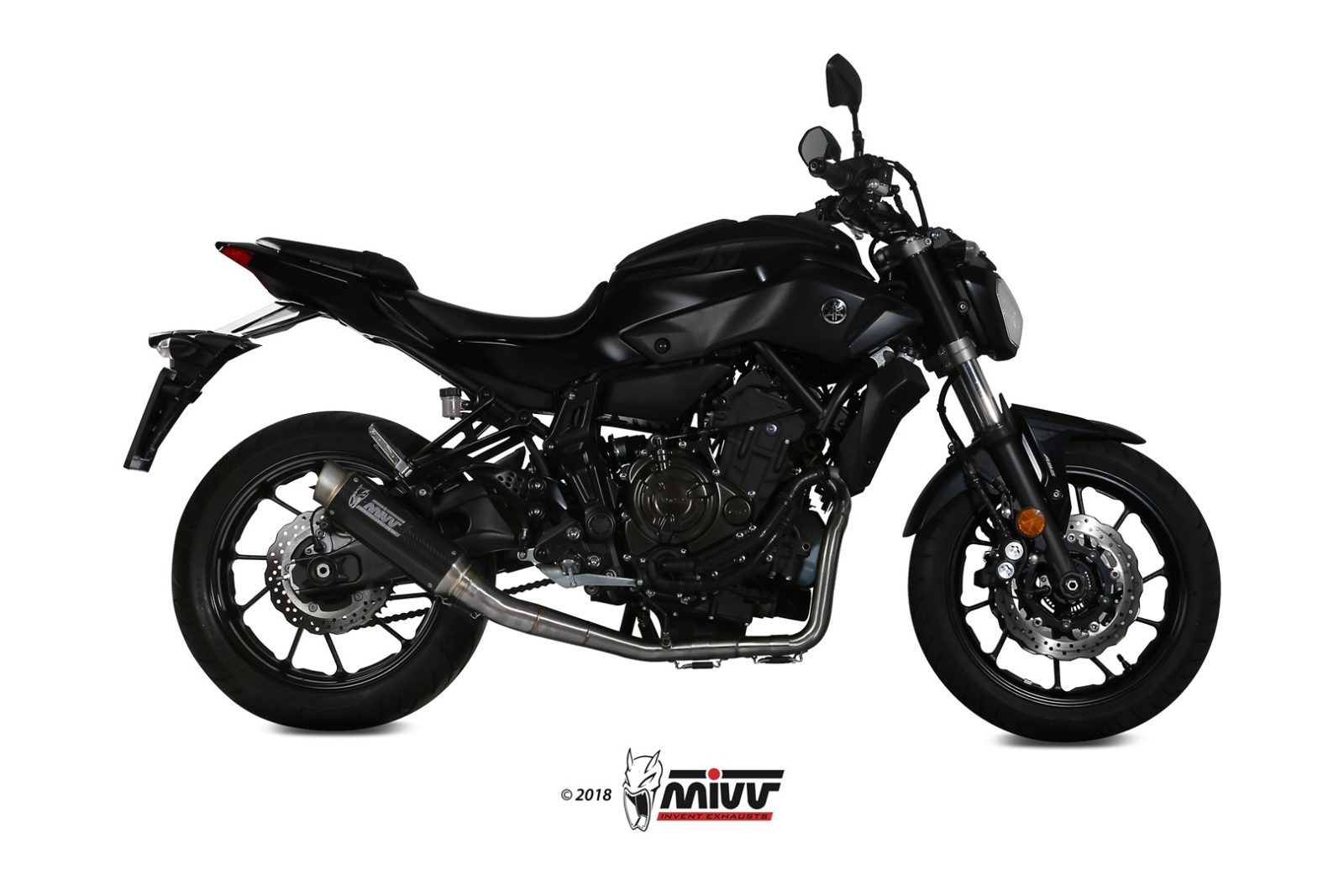 MIVV Full System 2x1, Gppro Carbon, Alto/High up Exhaust For Yamaha MT ...
