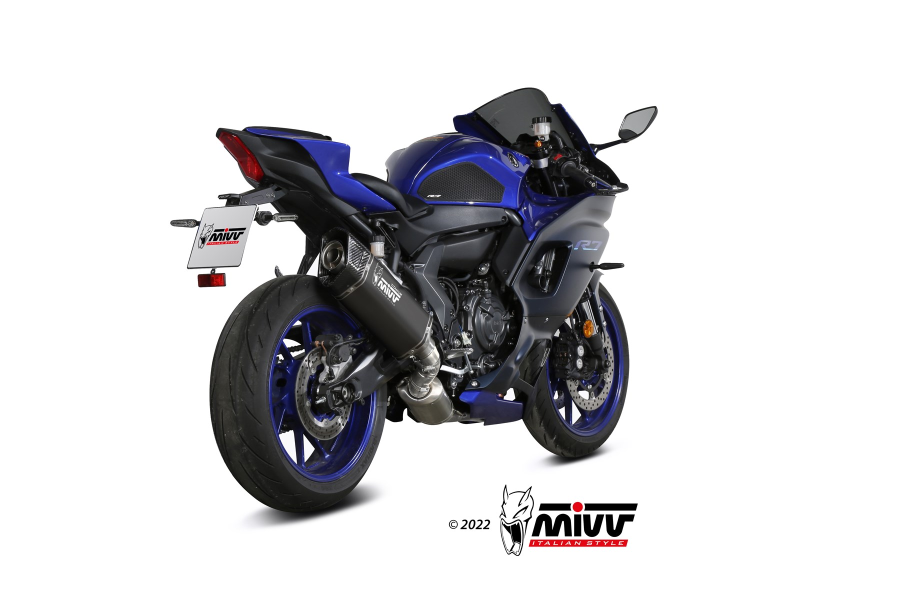 MIVV Full System, SR-1 Black Titanium, Standard Exhaust For Yamaha R7 ...