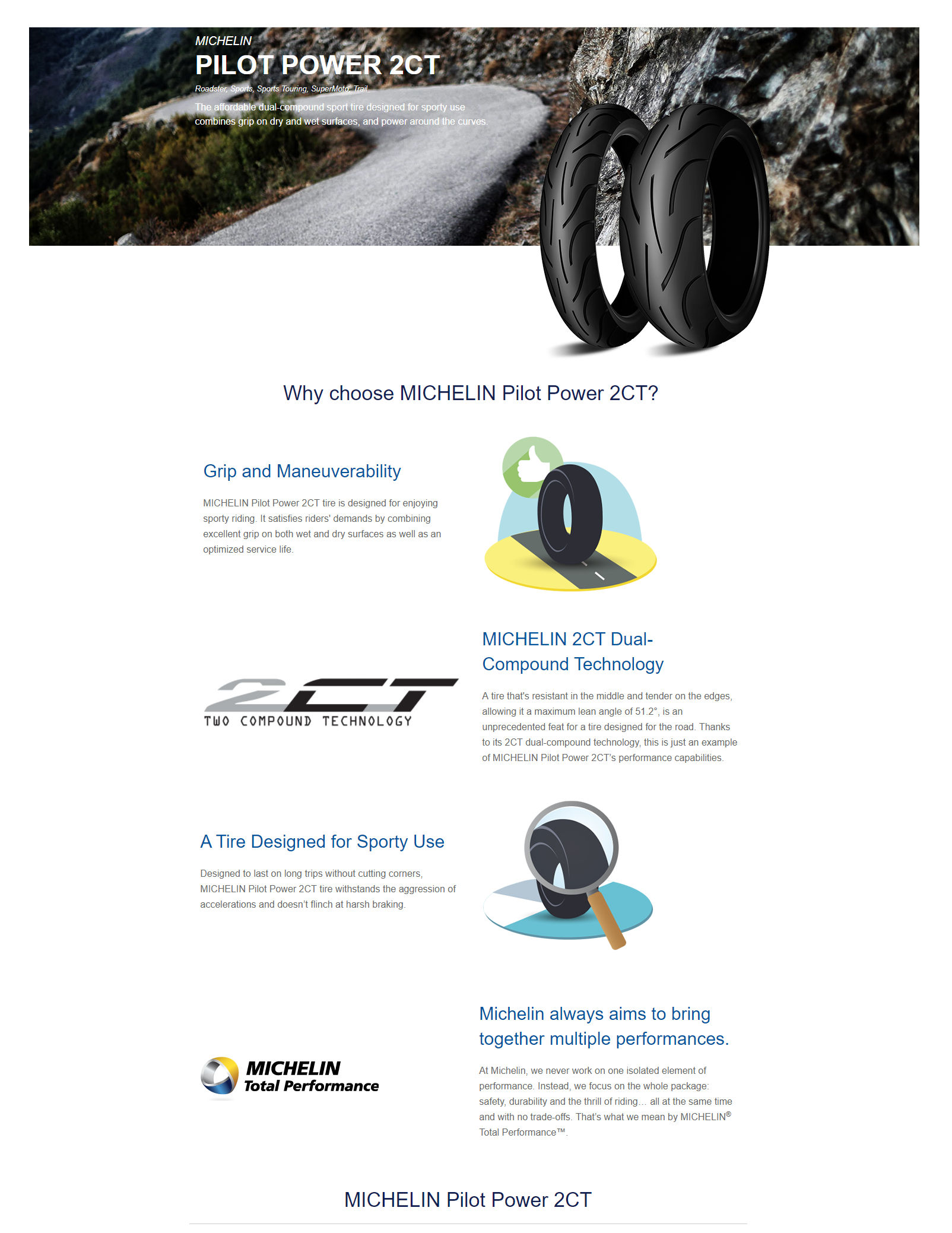 Michelin Power 2CT Tires