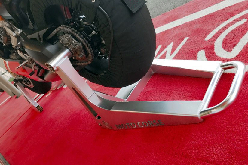 Motocorse New "SBK" Aluminum rear Single side Paddock Stand for Ducati ...