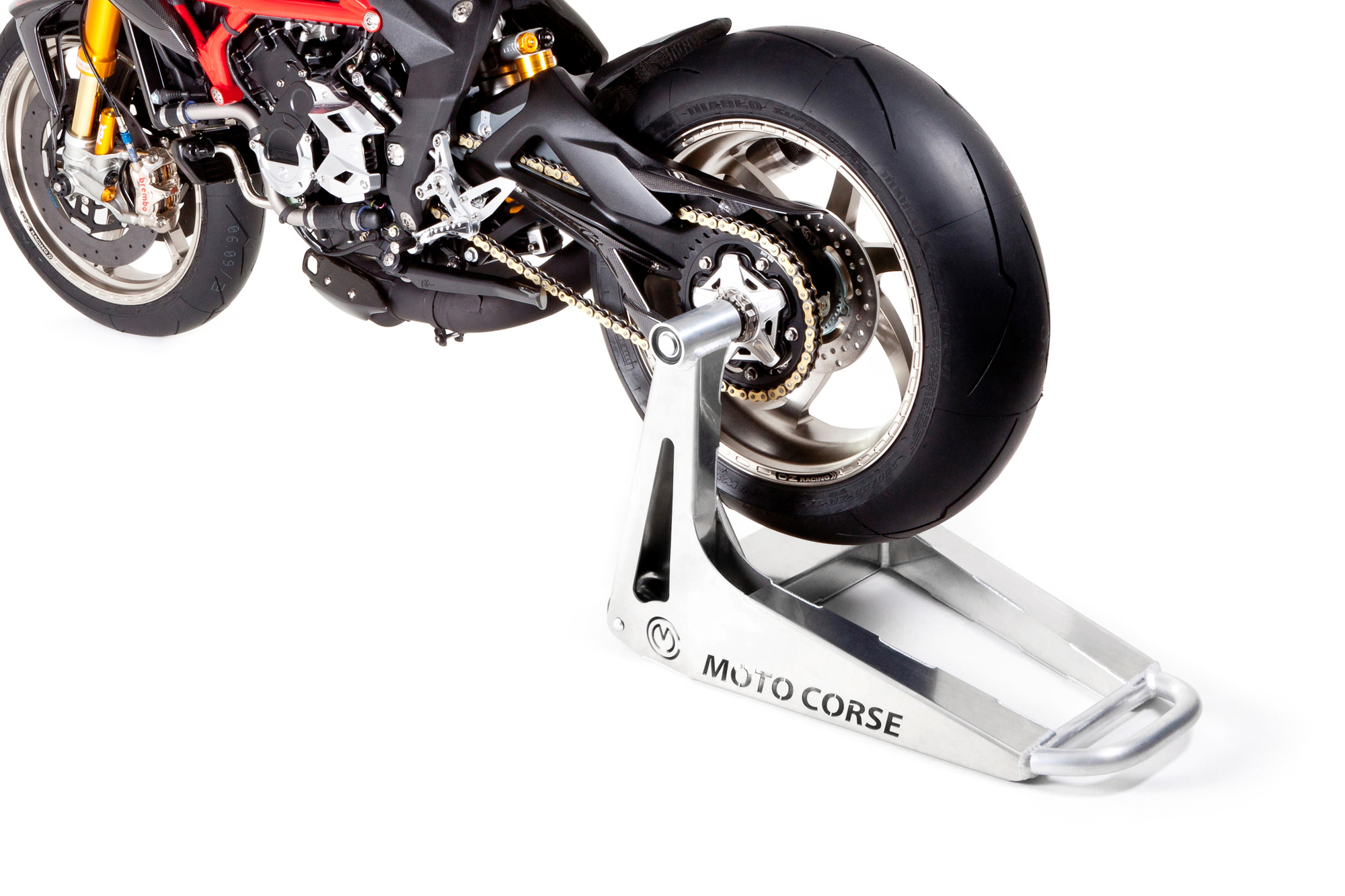 Motocorse New "SBK" Aluminum rear Single side Paddock Stand for Ducati ...
