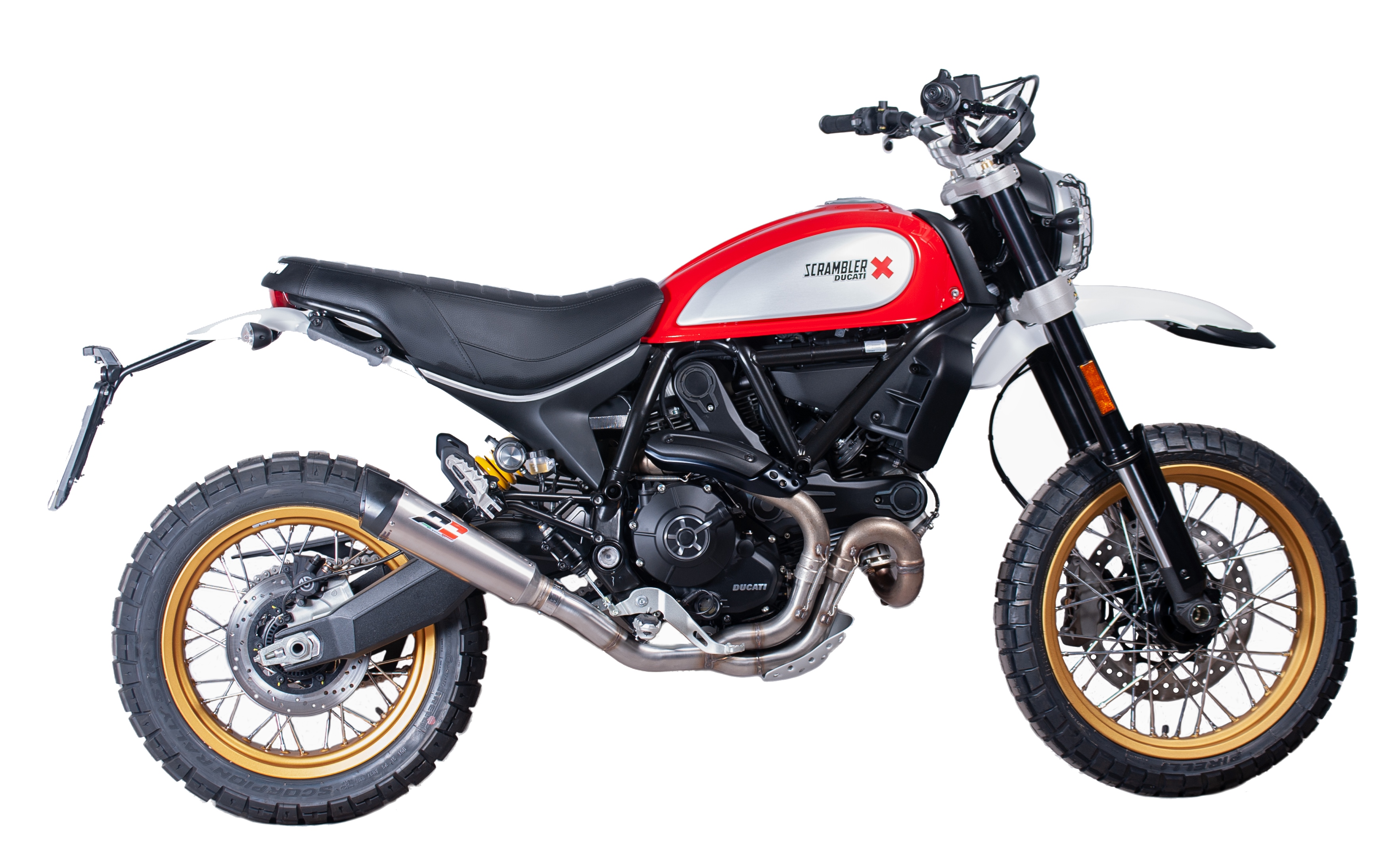 QD Exhaust Tri-CONE Titanium Muffler Half System Exhaust for the DUCATI ...