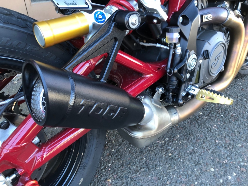 TOCE Performance Visor Tip Slip-on Exhaust System for Indian FTR 1200 ...