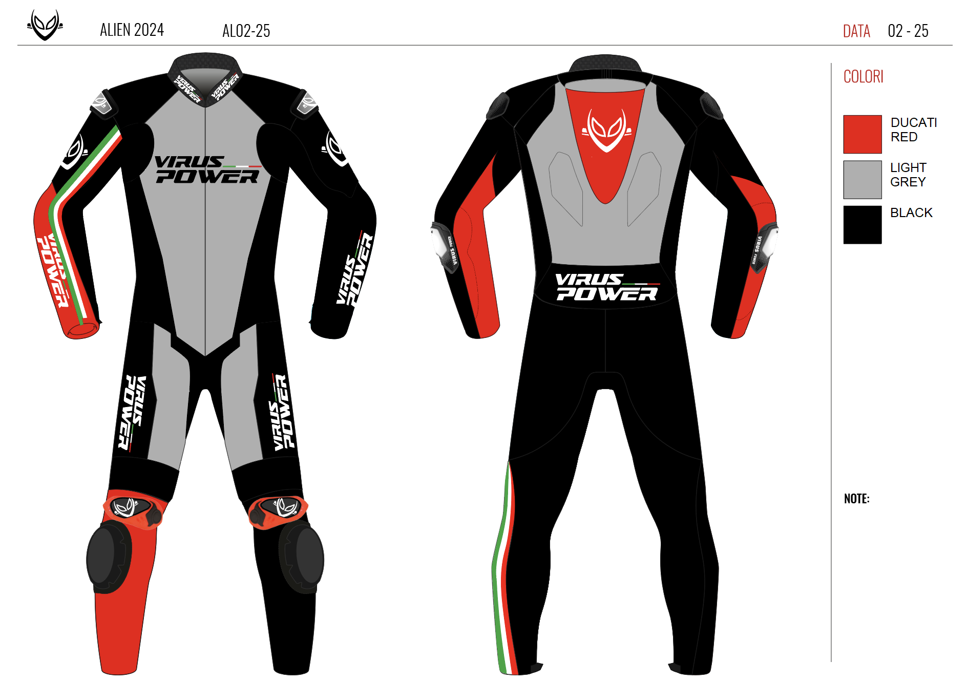 Virus Power Alien Textile Racing Suit with Helite Airbag System 2.0