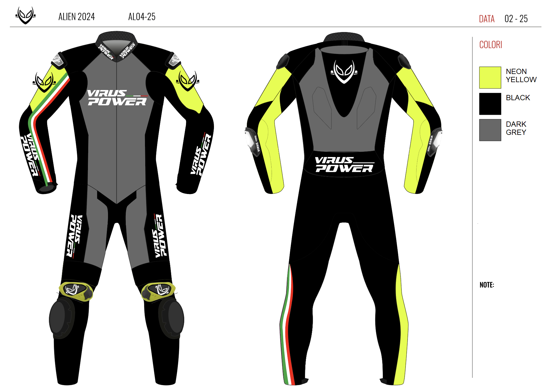 Virus Power Alien Textile Racing Suit with Helite Airbag System 2.0