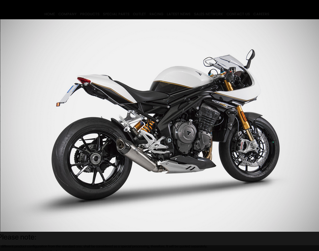 ZARD Single Muffler Racing Slip-on for Triumph Speed Triple 1200 RS/RR ...