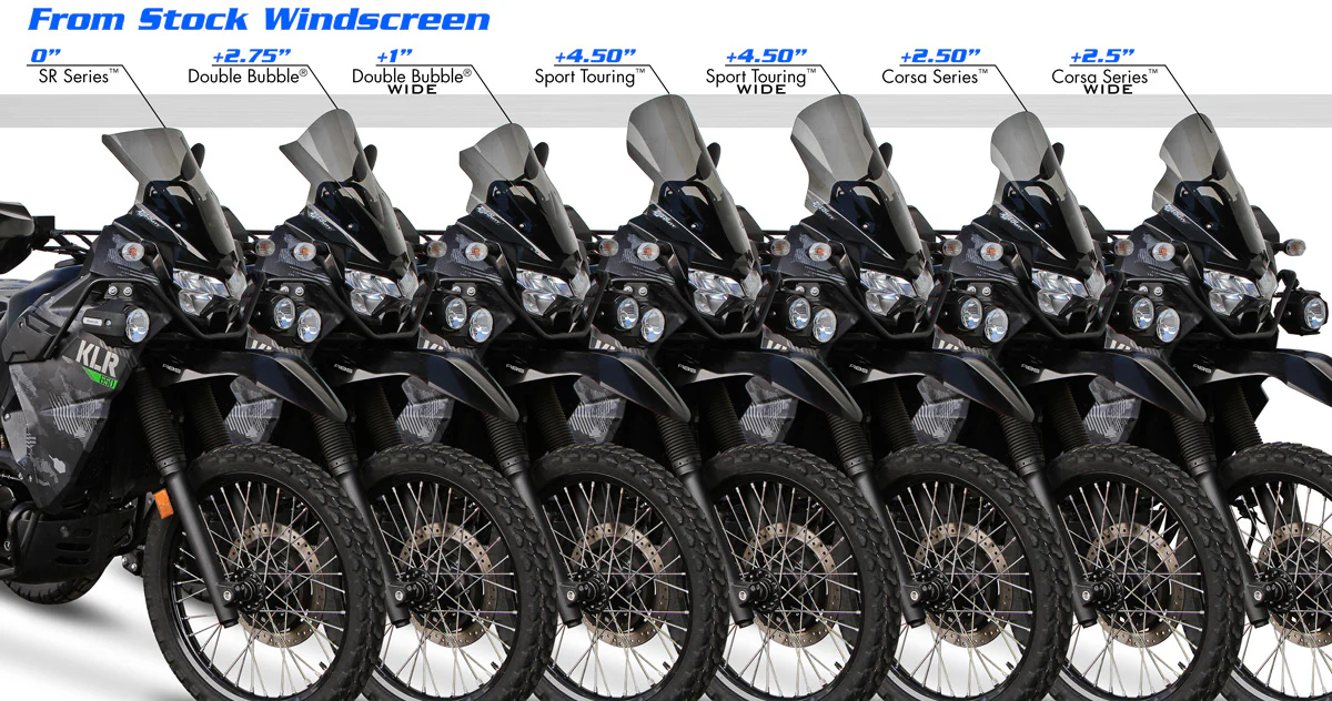 Zero Gravity Racing Windshields for the Kawasaki KLR650 / S / Adventure ...