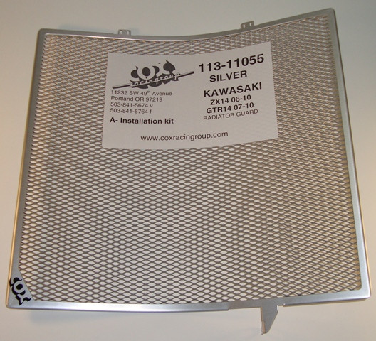 Cox Racing Radiator Guards for the Kawasaki GTR1400 Concours and ZX-14 ...