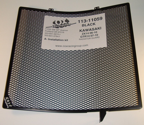 Cox Racing Radiator Guards for the Kawasaki GTR1400 Concours and ZX-14 ...
