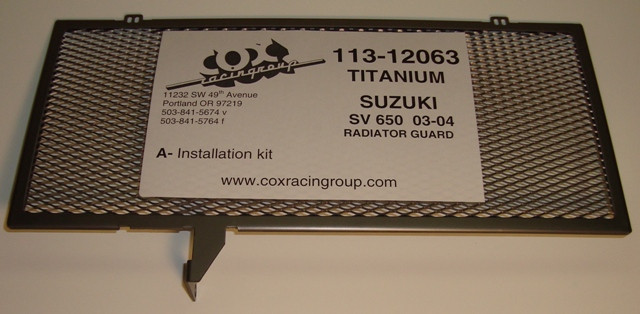 Cox Racing Radiator Guards for the Suzuki SV650 (03-04)