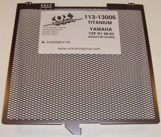 Cox Racing Radiator Guards for the Yamaha YZF R1 (98-03)