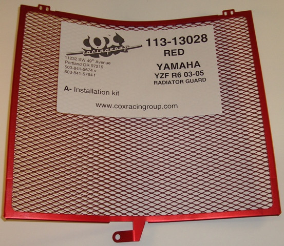 Cox Racing Radiator Guards for the Yamaha YZF-R6 (03-05) / YZF-R6S (06-09)