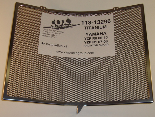 Cox Racing Radiator Guards for the Yamaha YZF-R1 (07-08) and YZF-R6 (06-16)