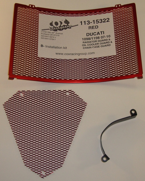 Cox Racing Radiator Guards for the Ducati 1198 / 1098 / R/ S / 848Evo