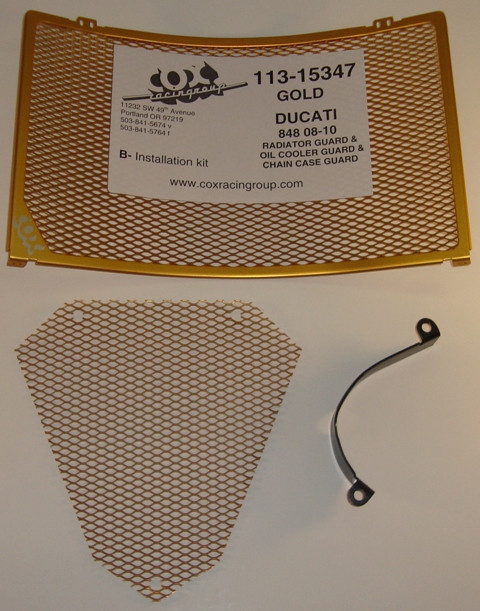 Cox Racing Radiator Guards for the Ducati 848 (08-09)