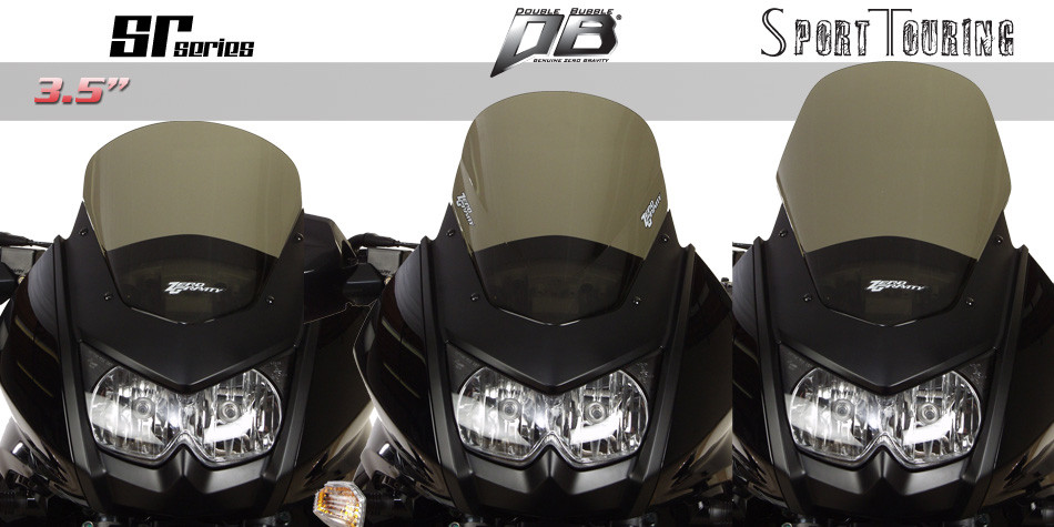 Zero Gravity Racing Windshields for the Kawasaki KLR 650 w/ Black Vinyl ...