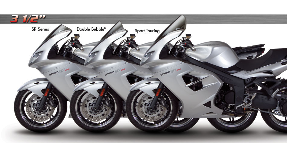 Zero Gravity Racing Windshields for the Triumph Sprint GT Dark Smoke w ...