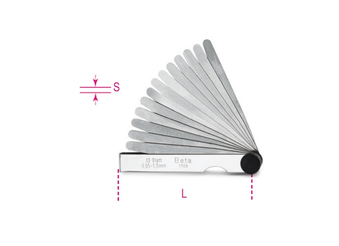 Beta Tools Model 1708 13-Metric Feeler Gauges