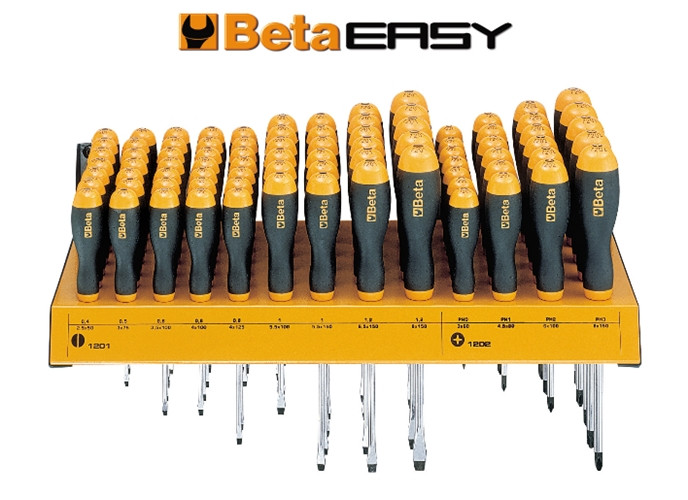 Beta Tools Model 1203 E1P-Wall-Mounted Display 82 Screwdrivers