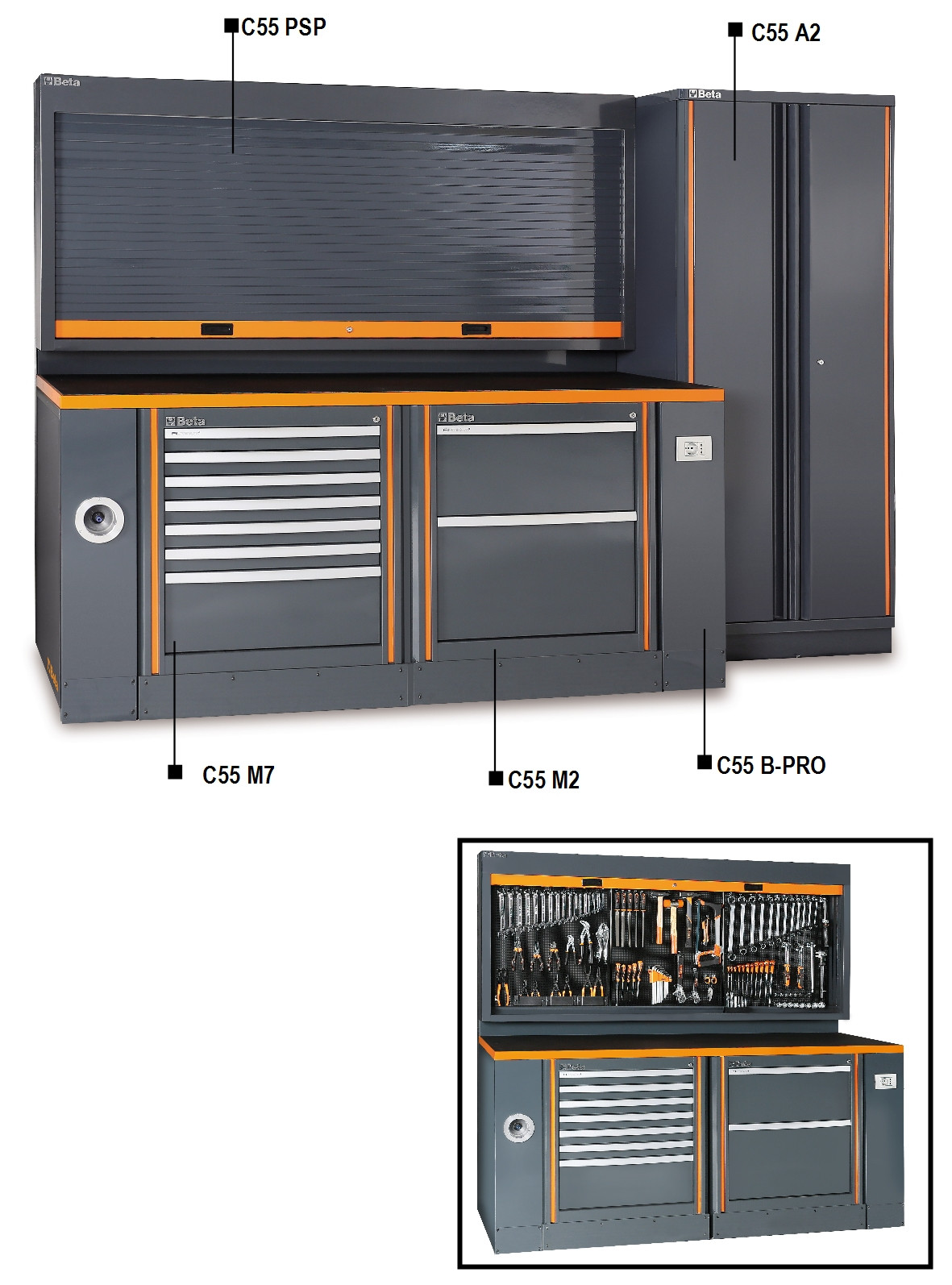 Beta Tools Model C55 Ab-Pro/1-Garage Furniture Combination