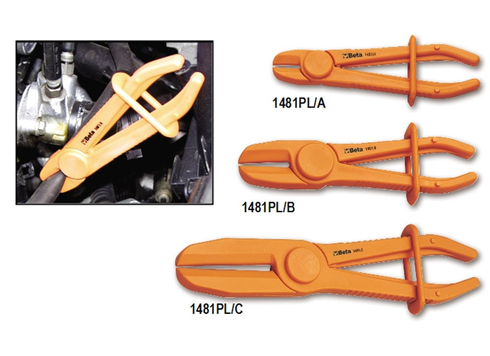 Beta Tools Model 1481 Pl/S3-Set of 3 Plastic Hose Pliers